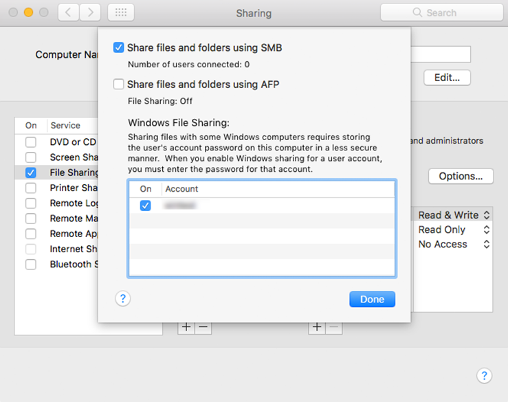 Configure a network folder | undefined