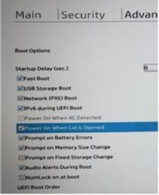 HP 노트북 PC - 덮개가 열려 있을 때 전원 켜기 활성화 기능(Windows) | undefined