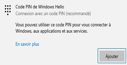 Ordinateurs HP — Configurer les options de connexion avec Windows Hello ...