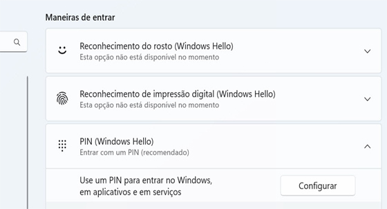 Computadores HP - Configure as opções de entrada do Windows Hello ...