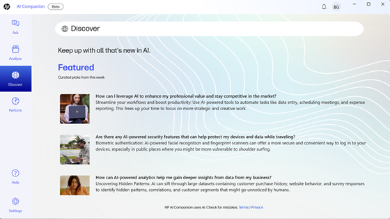 Ordinateurs HP Copilot+ - Utilisation d'HP AI Companion | Assistance HP®