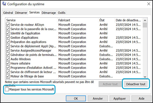 Ordinateurs Hp — Utilisation De Configuration Du Système Microsoft Assistance Hp®
