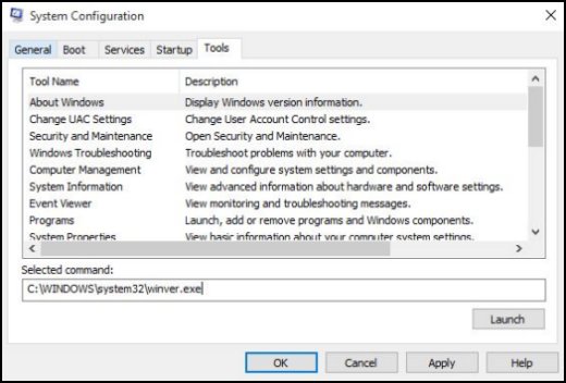 HP PC - การใช้ Microsoft System Configuration | บริการสนับสนุน HP®