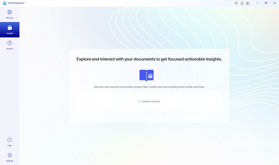 Pantalla Analyze (Analizar) en HP AI Companion