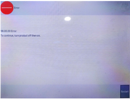 98.00.00 error message