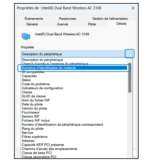 Ordinateurs HP - Identification de la carte sans fil installée ...