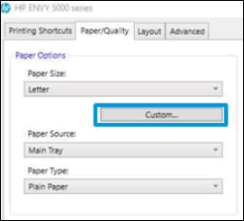 HP printers - Create custom paper sizes | HP® Support