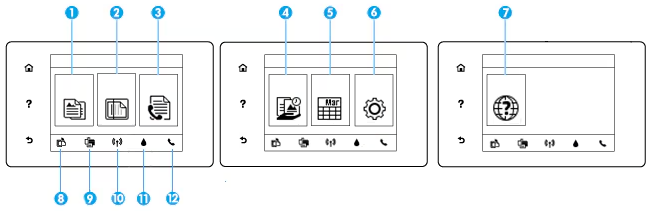 Funciones del panel de control de las impresoras HP DeskJet, ENVY y ...