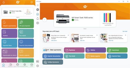 Configuração da impressora HP (aplicativo HP Smart) | Suporte HP®