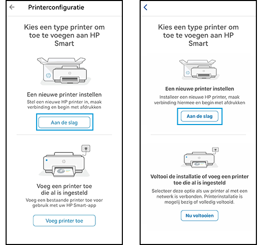 Het installeren van de printer (HP Smart-app) | HP® ondersteuning