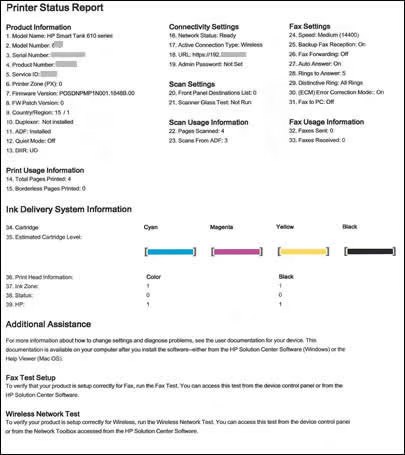 HP Smart Tank 500, 600 Printers - Printing self-test pages | HP® Support