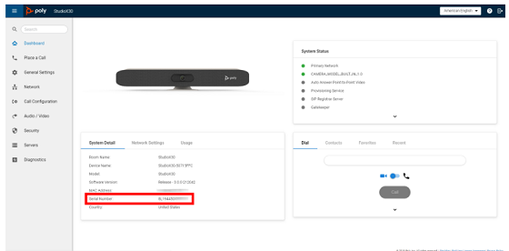 Rechercher le numéro de série d'un produit de la gamme Poly Studio X ...