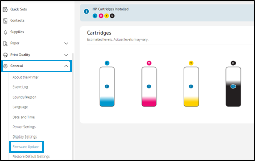 Update the firmware on an HP printer | HP® Support
