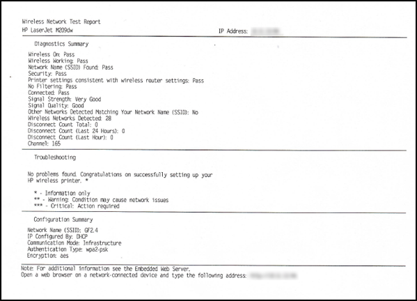 HP LaserJet M207-M212 printers - Printing reports and self-test pages ...
