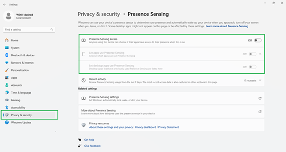 HP PCs and RPOS - Using Human Presence Detection (Windows) | Soporte HP®