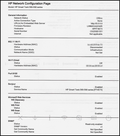 HP Smart Tank 210, 580, 590, 5100 Printers - Printing reports and self ...