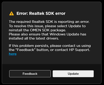 HP Consumer Desktop and Notebook PCs - Realtek SDK Error Occurs in the Network Booster Tab when ...