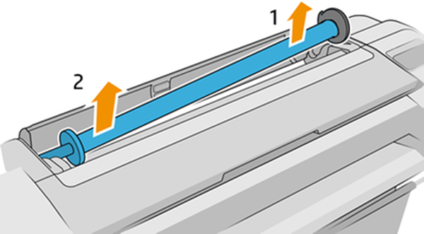 Aufbringen einer Rolle auf die Spindel | HP® Support
