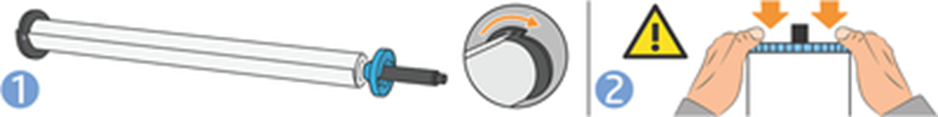 Aufbringen einer Rolle auf die Spindel | HP® Support