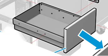 Remove the 6 screws that attach the guides to the drawer (3 per guide).