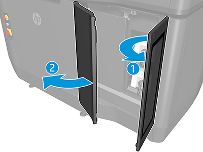 Manually feed output stack Then touch OK to print second sides | HP ...