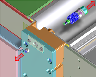 Remove the transmission cover. Remove the 5 screws (T-20) on each side ...
