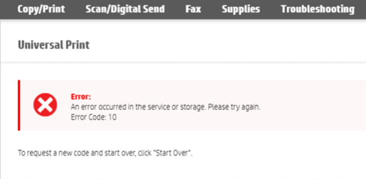 HP Enterprise, HP Managed printers - Error code 10 when installing ...