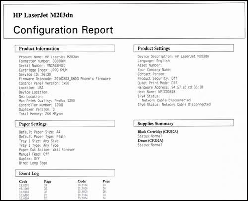 HP LaserJet Pro M118, Ultra M203, M206 Printers - Printing reports and ...