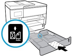 HP OfficeJet Pro 7740 Printers - Loading paper, envelopes, and cards ...