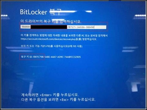 HP 노트북 PC - 시작하면 BITLOCKER 복구 메세지가 발생합니다. (Windows 10 Home) | HP® 지원