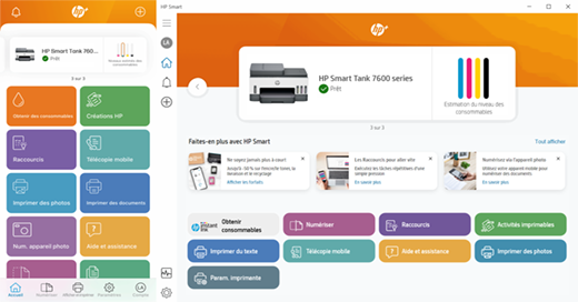 Configuration de l'imprimante HP (application HP Smart) | undefined