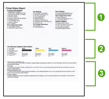 HP OfficeJet 6500 (E709) printers - Printing a printer status report ...