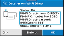 HP-Skriveroppsett (Wi-Fi Direct) | HP®-støtte