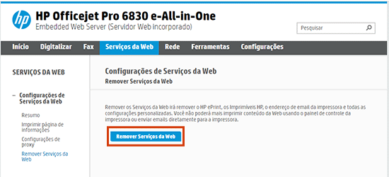 Impressoras HP - Gerenciando a conexão da impressora com a Internet ...