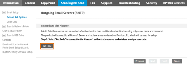 HP FutureSmart - Set up Scan to Email with OAuth 2.0 and a Microsoft ...