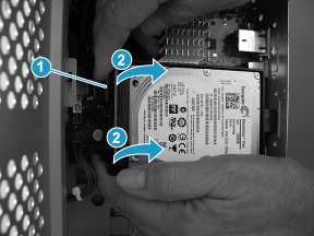 HP LaserJet M604, M605, M606 - Removal and replacement: Hard-disk drive ...