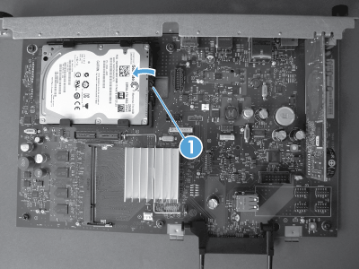HP LaserJet Enterprise MFP M725 - Removal and replacement: Hard-disk ...