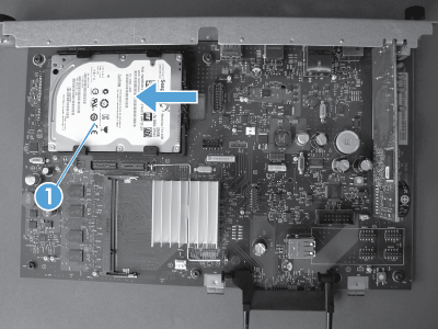 HP LaserJet Enterprise MFP M725 - Removal and replacement: Hard-disk ...
