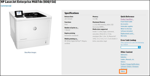 HP LaserJet Enterprise M4555 MFP - Control Panel Message Document (CPMD ...