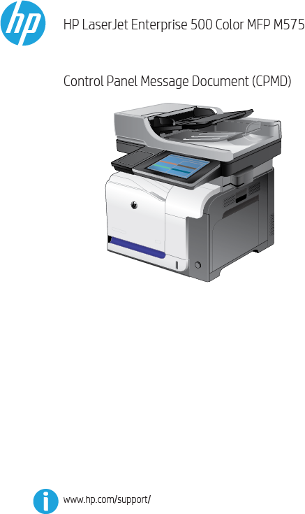 HP Color LaserJet Enterprise, Managed MFP M575/Flow MFP 575 - Control ...