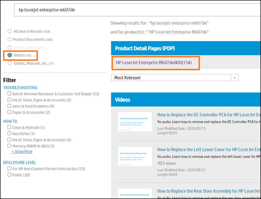 HP LaserJet Enterprise M604, M605, M606 - Control Panel Message ...