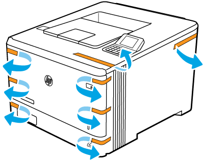 HP LaserJet Managed E40040, E45028 - Setting up the printer (hardware ...