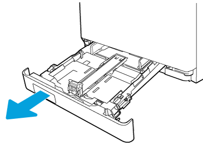 HP LaserJet Managed E40040, MFP E42540 - 용지함 2에 용지 넣기 | HP® 고객 지원