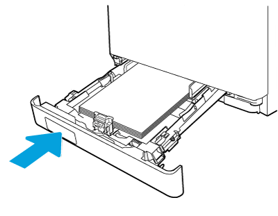 HP Color LaserJet Managed E45028, MFP E47528 - Load paper to Tray 2 ...