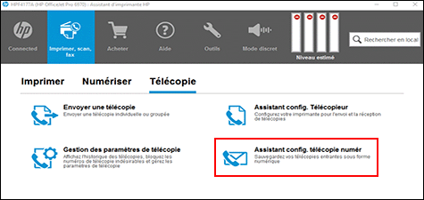 Imprimantes HP - Utiliser HP Digital Fax pour recevoir des télécopies ...
