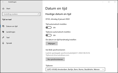 HP pc's - Tijd en datum instellen, klok loopt achter, tijd en datum ...
