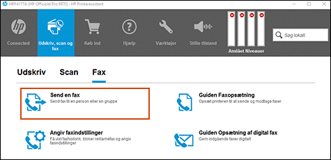 Sådan sender du fax med en HP-printer eller en faxmaskine | HP ...