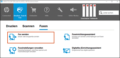 So faxen Sie mit einem HP Drucker oder Faxgerät | HP® Support
