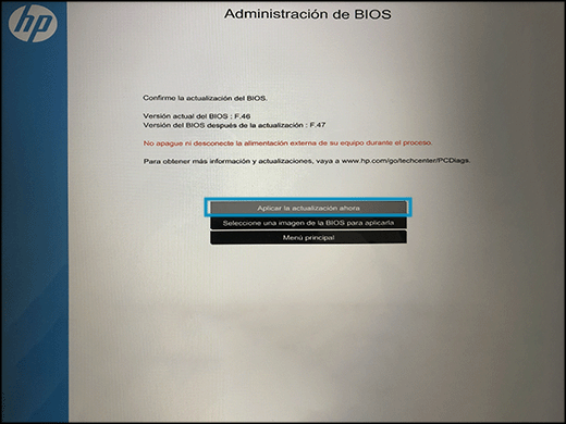PC de escritorio HP de uso empresarial - Actualizar el BIOS (sistema básico de entrada y salida ...