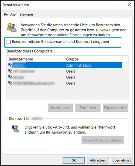 HP-PCs – Verwalten von Benutzerkonten und Anmeldungen unter Windows 10 ...